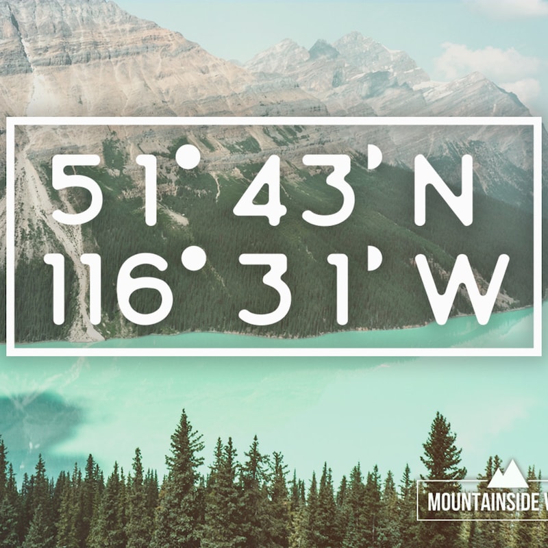 Coordinates Sign - Etsy