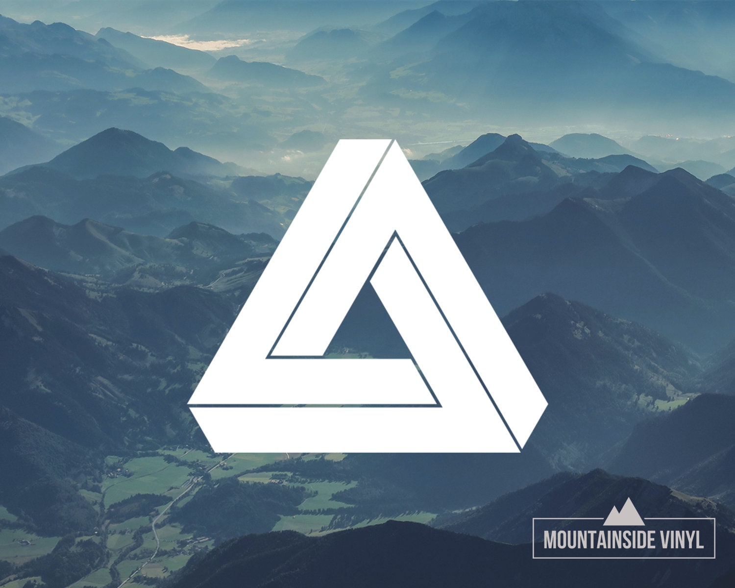 Penrose Triangle Vinyl Decal - Infinite Triangle Sticker, Sacred ...