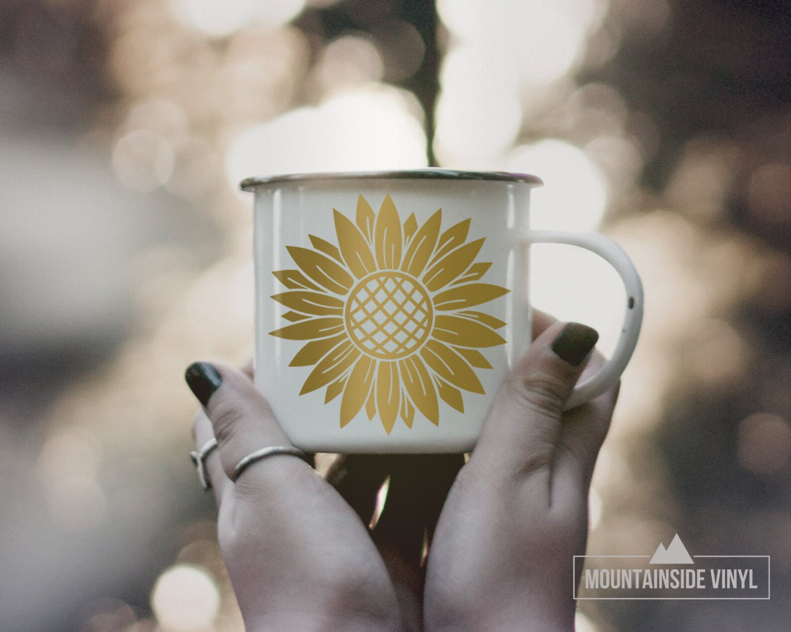 Sunflower Vinyl Decal Sunflower Sticker Sunflower Water | Etsy