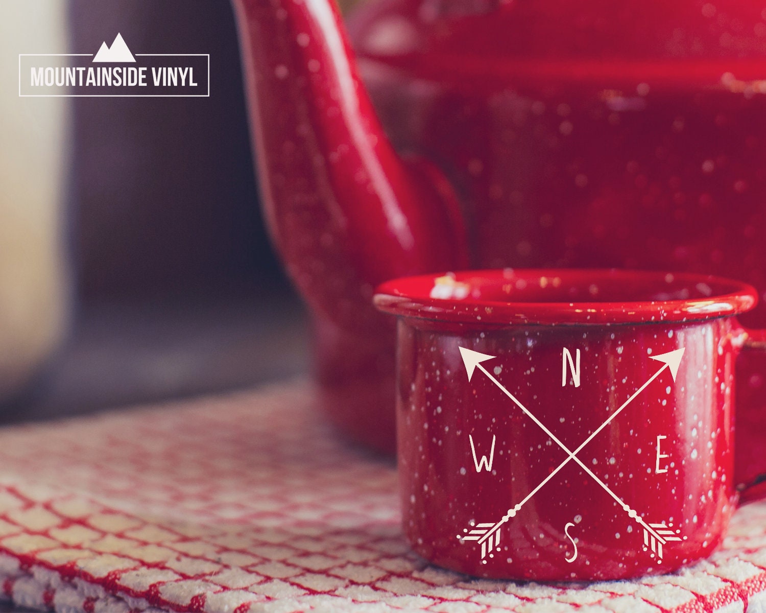 Arrow Compass Rose Vinyl Decal Adventure Awaits Hiking | Etsy