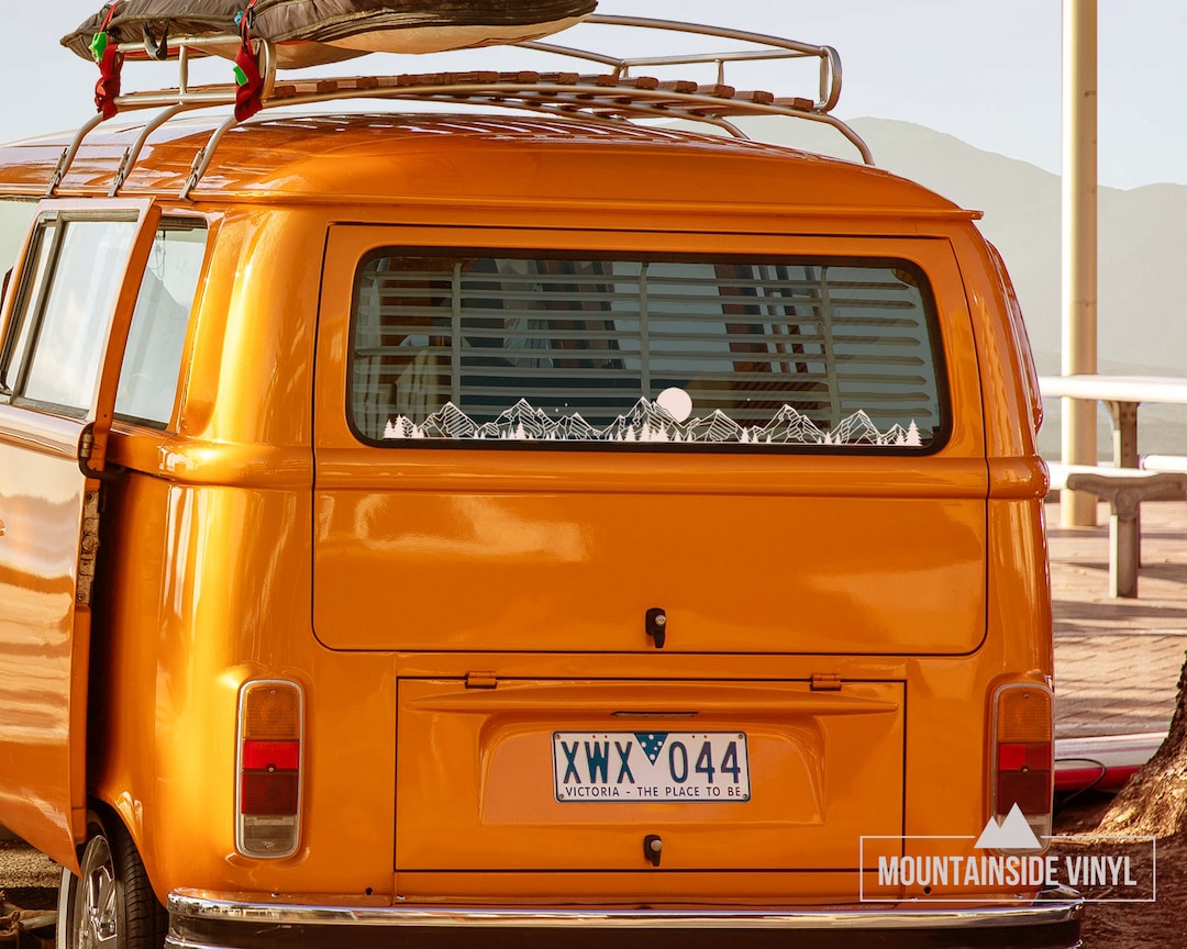 Mountain Range Vinyl Decal - Van Life, Mountain Laptop Sticker, Pacific ...