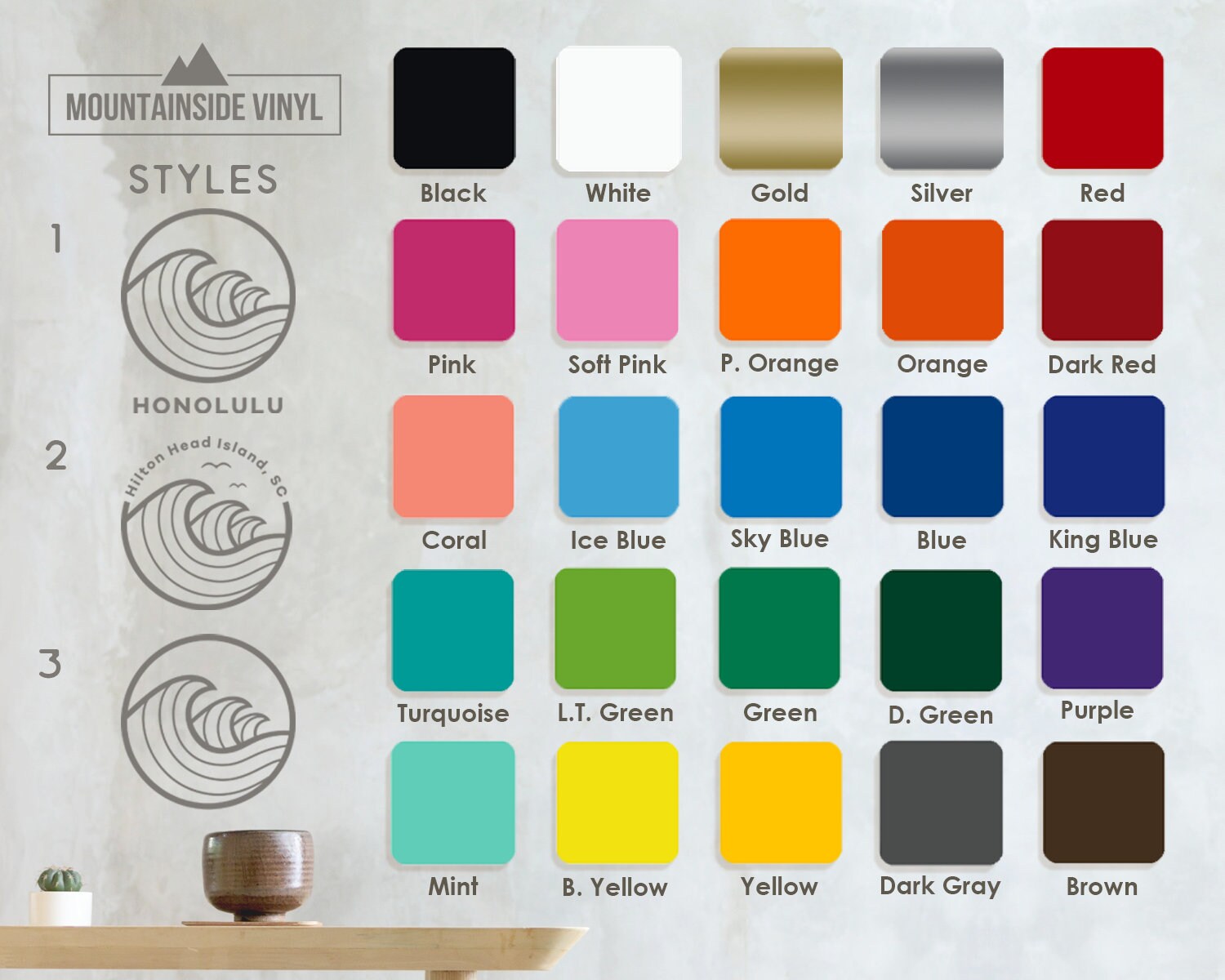 Custom City Ocean Wave Vinyl Decal Aloha Wave Decal Ocean | Etsy