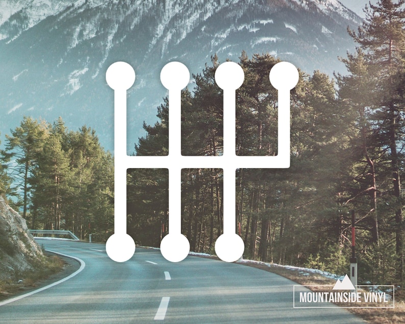 Shift Pattern Vinyl Decal Stick Shift Sticker Gear Shift - Etsy