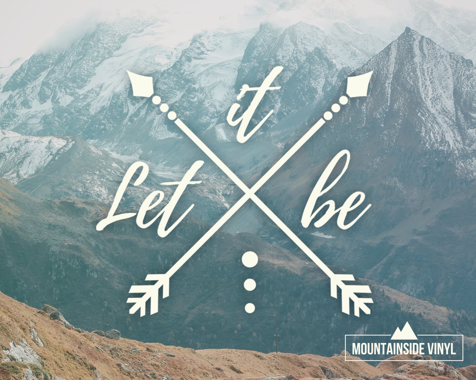 Let It Be Vinyl Decal - Arrow Compass Sticker, Adventure Awaits ...