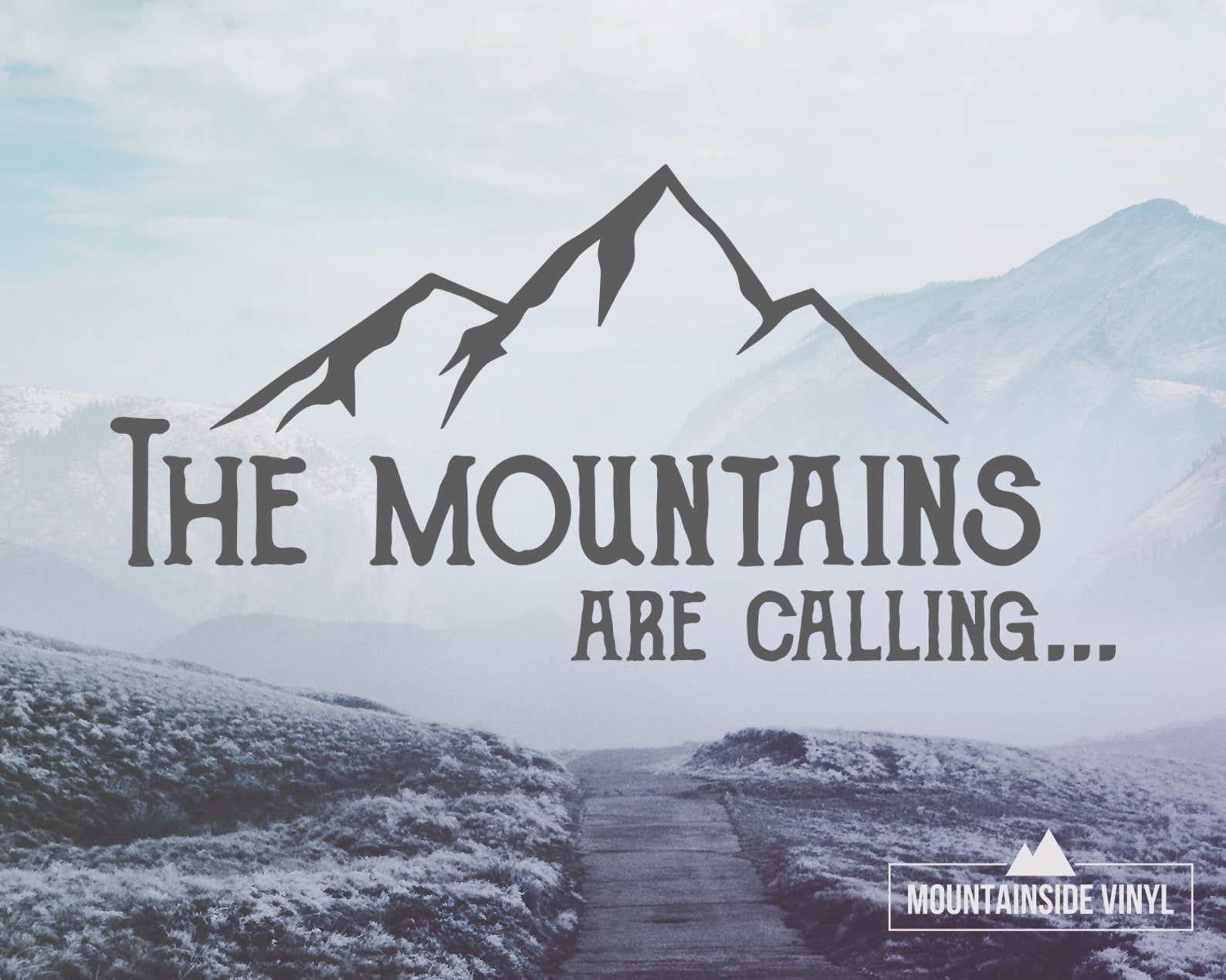 The Mountains Are Calling Vinyl Decal Hiking Laptop Stickers, Adventure ...