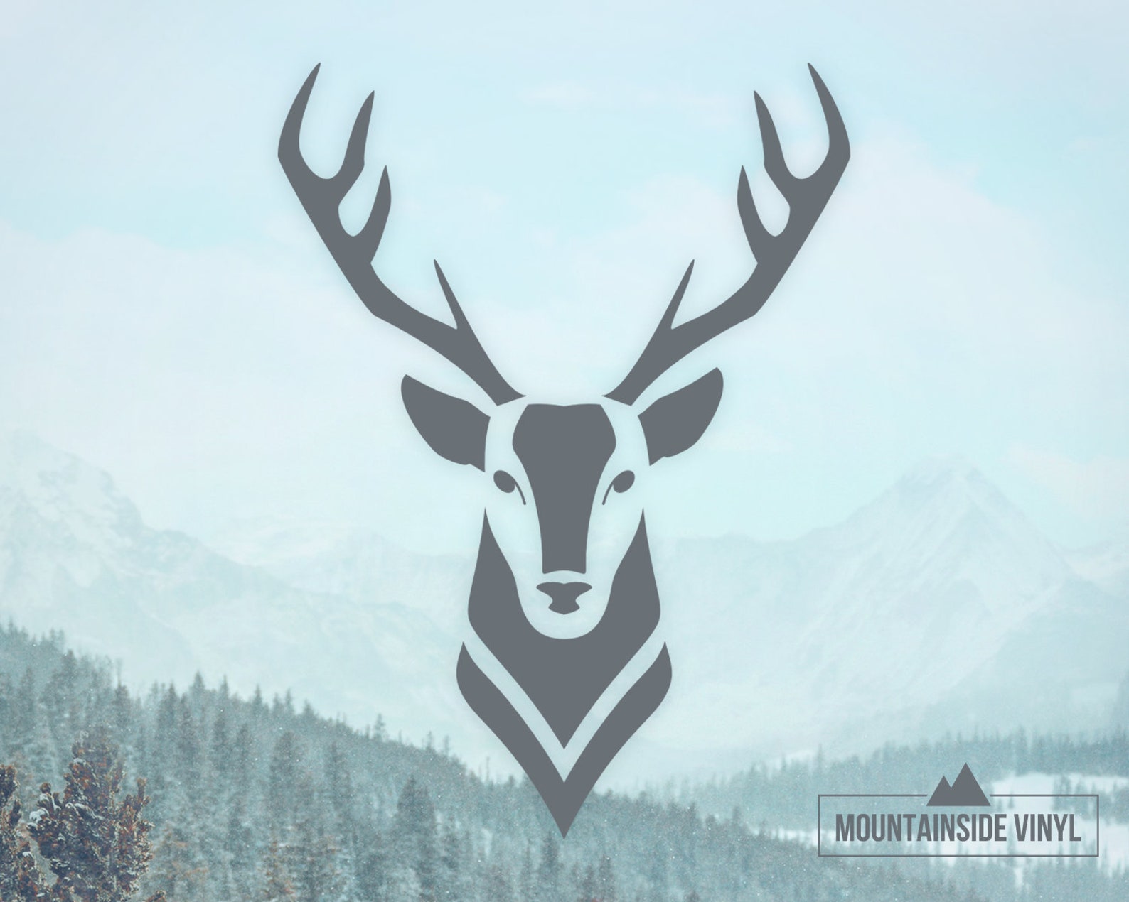 Deer Vinyl Decal Deer Head Water Bottle Decal Truck Decals | Etsy