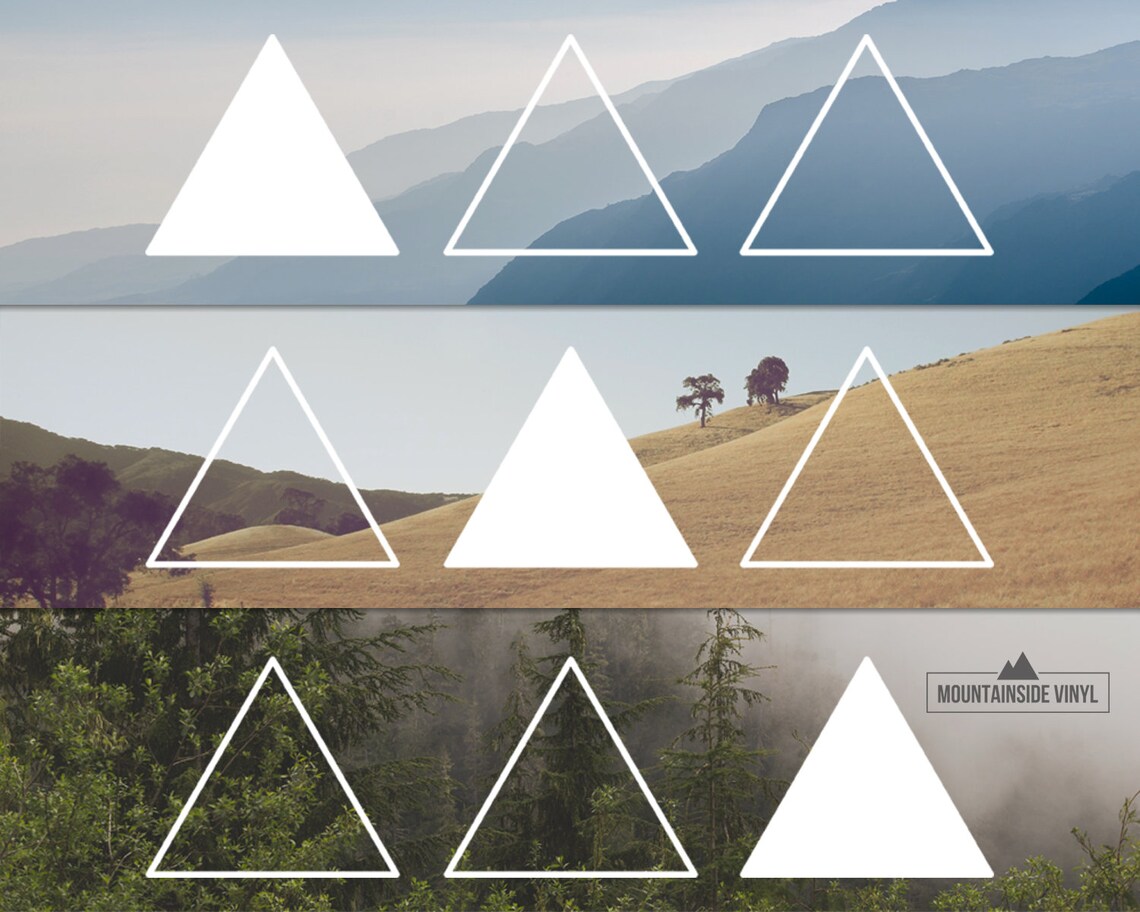 Family/friend Triangle Set - Friendship Group Sticker, Family Car Decal ...