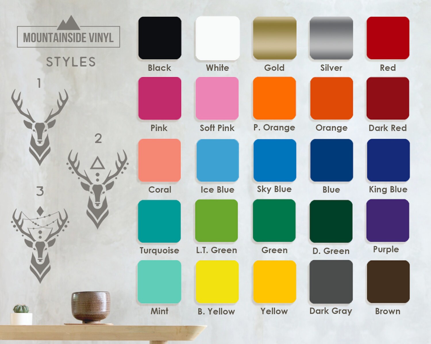 Deer Vinyl Decal Deer Head Water Bottle Decal Truck Decals - Etsy