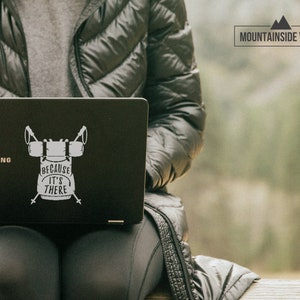Backpacking Vinyl Decal - Hiking Sticker, Adventure Awaits Laptop ...