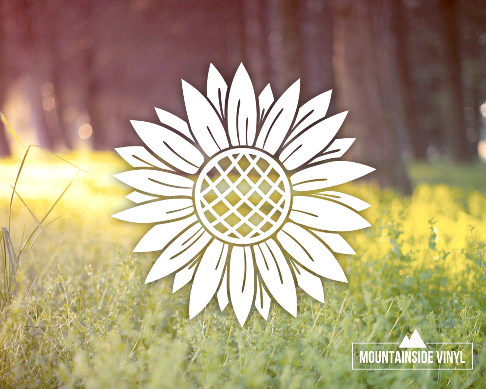 Sunflower Vinyl Decal Sunflower Sticker Sunflower Water - Etsy