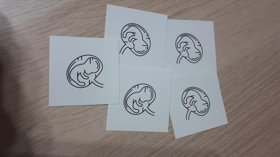 5 Small Fetus Tattoos / Temporary Tattoo / Baby / Pregnant Woman ...