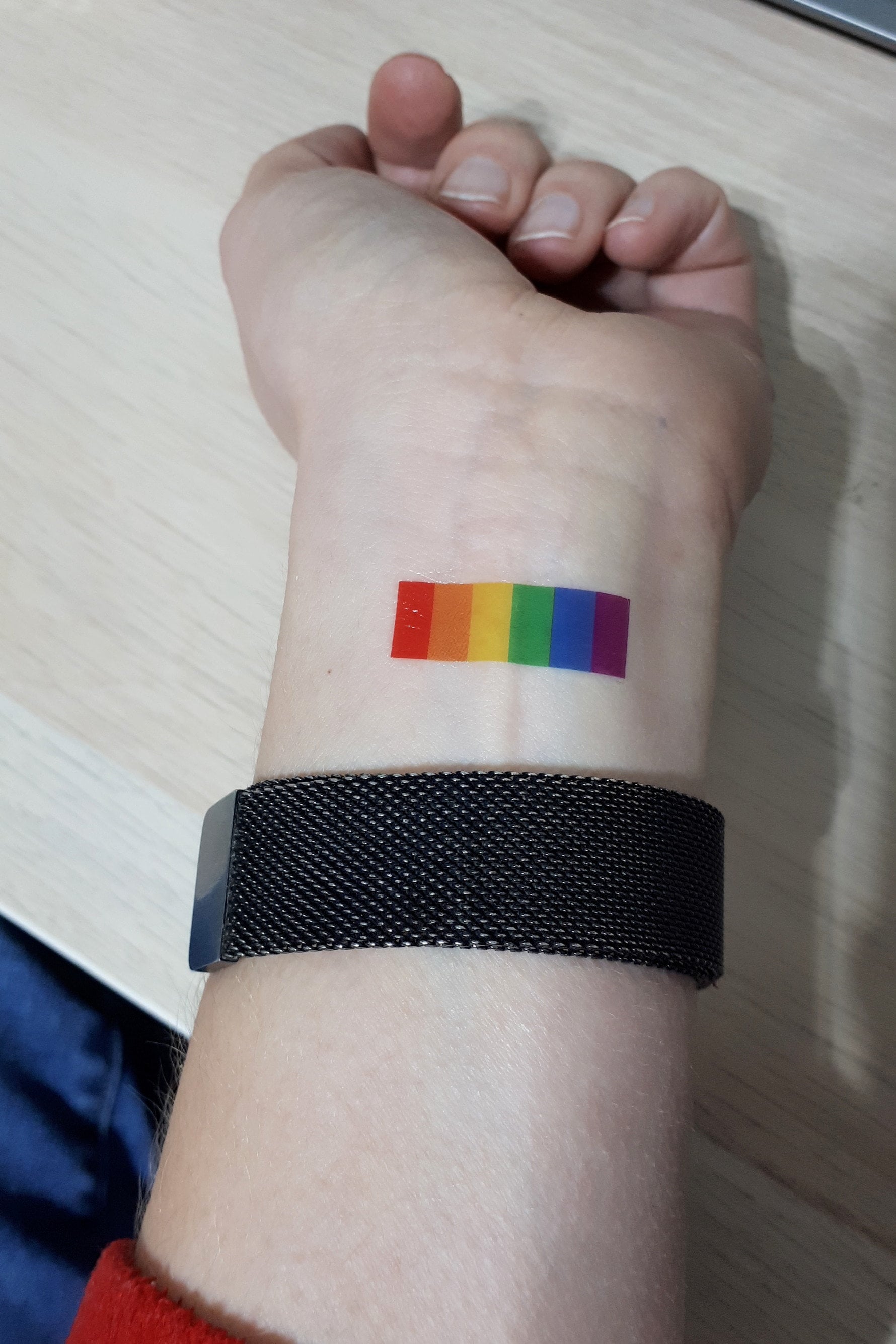 8 Temporary Tattoos Rainbow Gay Tattoo Flag Lgbt Etsy