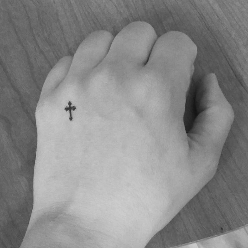 Temporary Tattoo Cross - Etsy