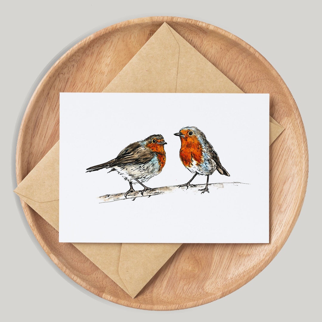 Robins Card - by Artist Gemma Keith - Personalised - Customised ...