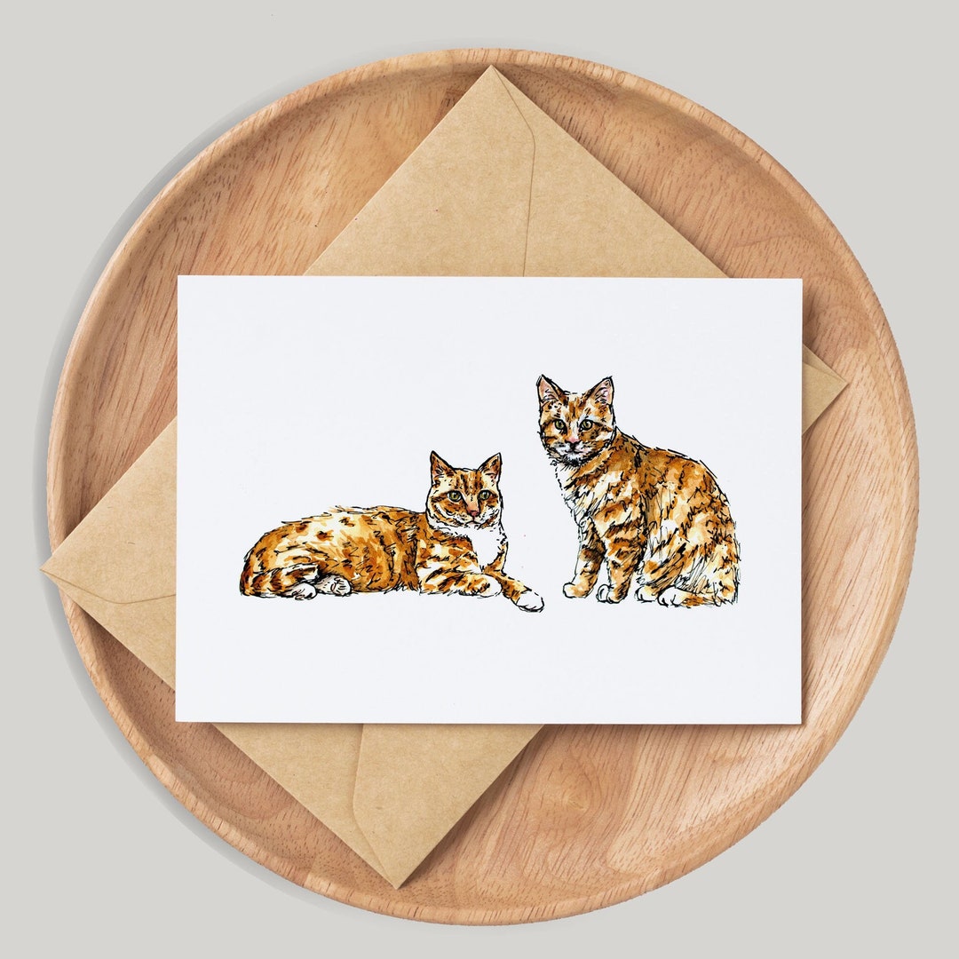 Ginger Cat Card - by Artist Gemma Keith - Personalised - Customised ...