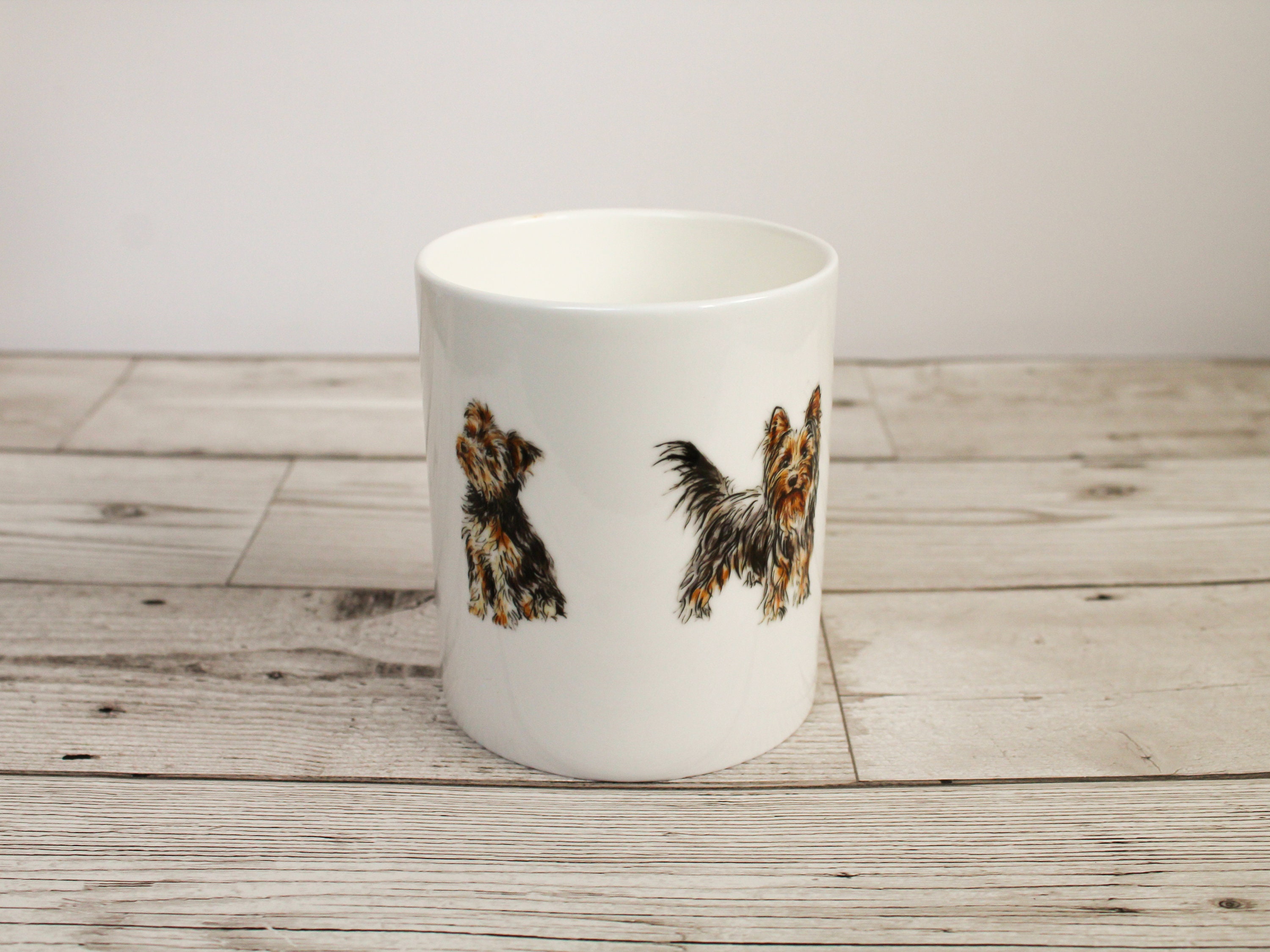 Yorkshire Terrier Bone China Mug Hand Drawn Design Hand - Etsy