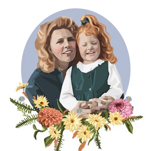 Custom Portrait, Mother's Day, Couple Portrait, Family Portrait ...