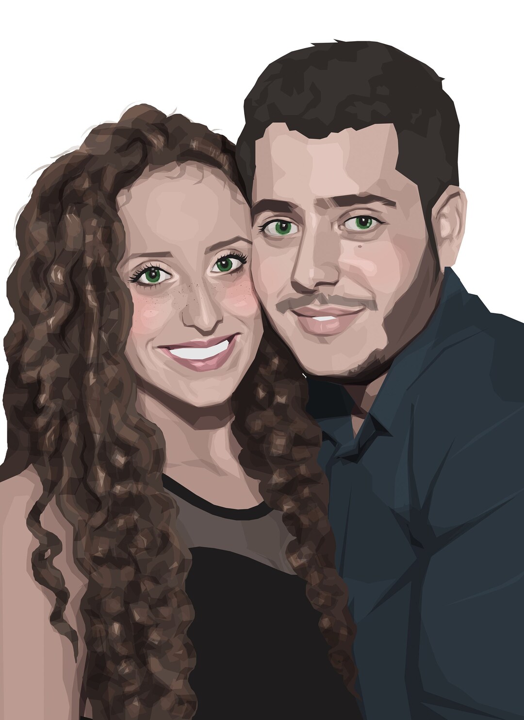 Couple Drawing, Mother's and Father's Day Gift, Anniversary Present ...