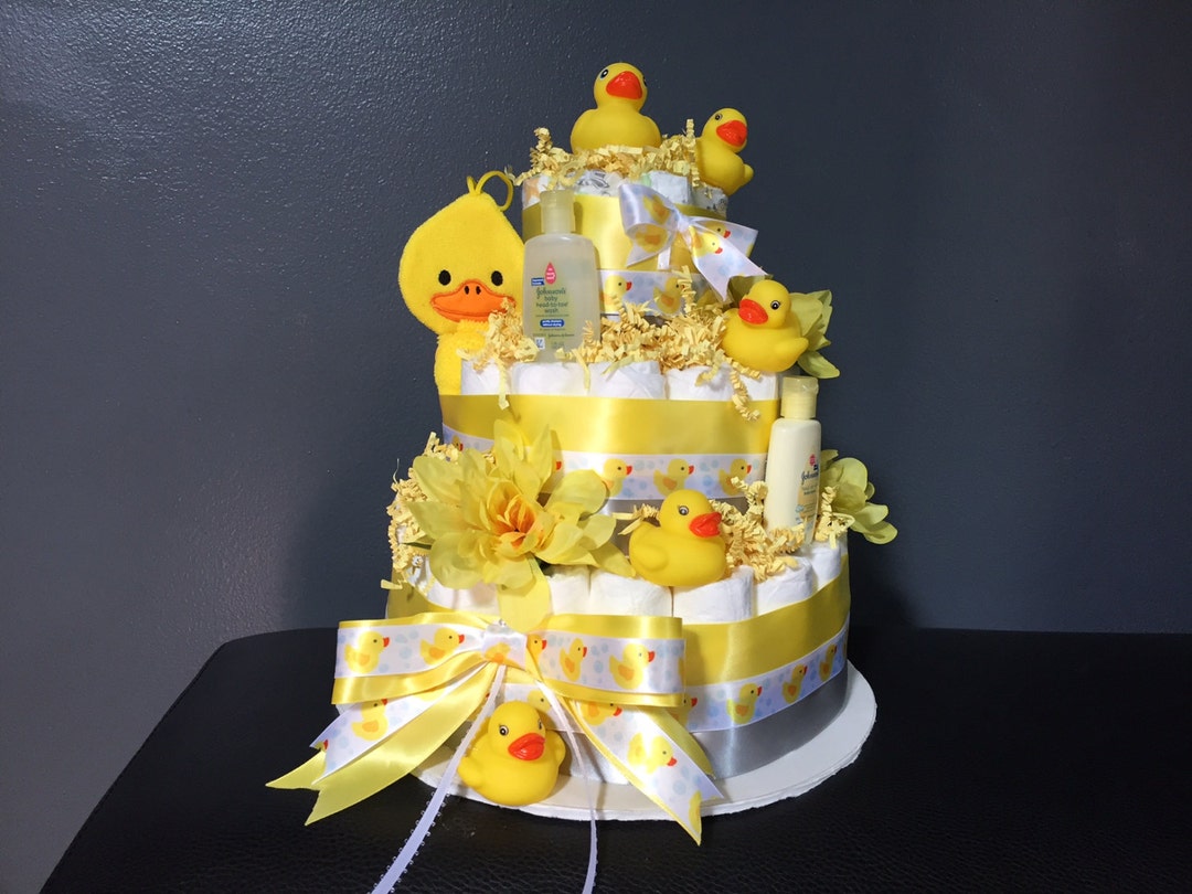 Ducky Diaper Cake - Etsy