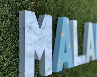 Marble Letters - Etsy