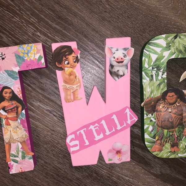 Moana Paper Letters - Etsy