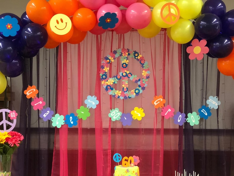 70s Cake Table Numbers 60s party 70s Party Hippie party | Etsy