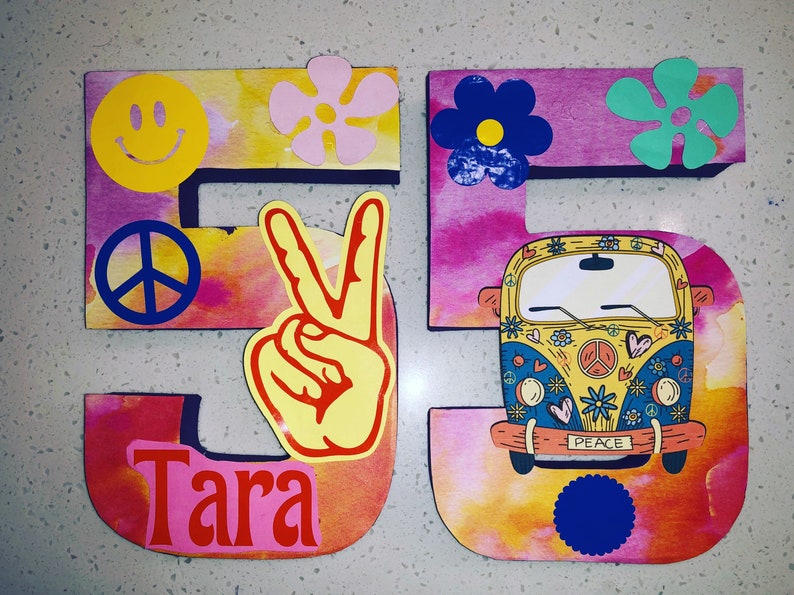 70s Cake Table Numbers 60s Party 70s Party Hippie Party - Etsy