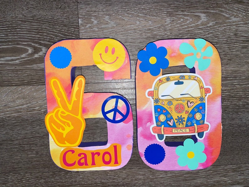 70s Cake Table Numbers 60s Party 70s Party Hippie Party - Etsy