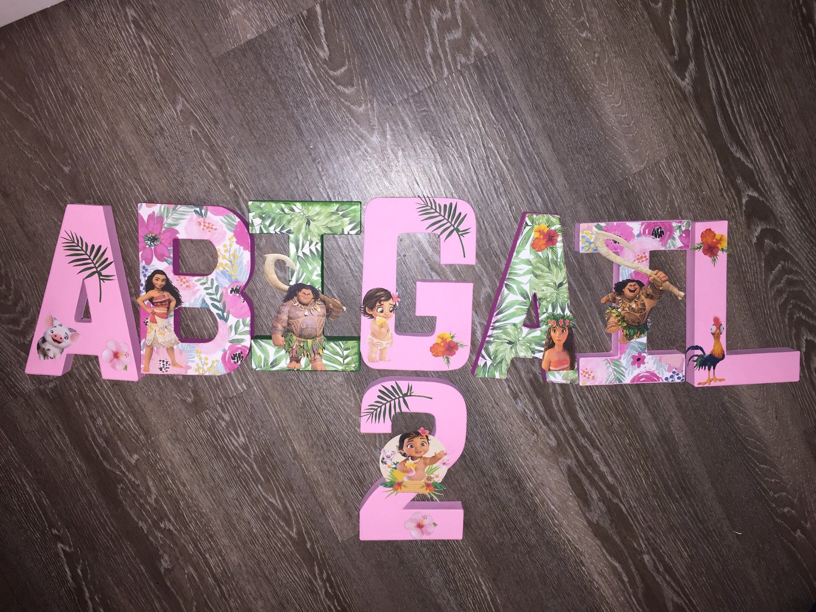 Moana Cake Table Letters, Moana Birthday, Moana Party Decor, Baby Moana ...