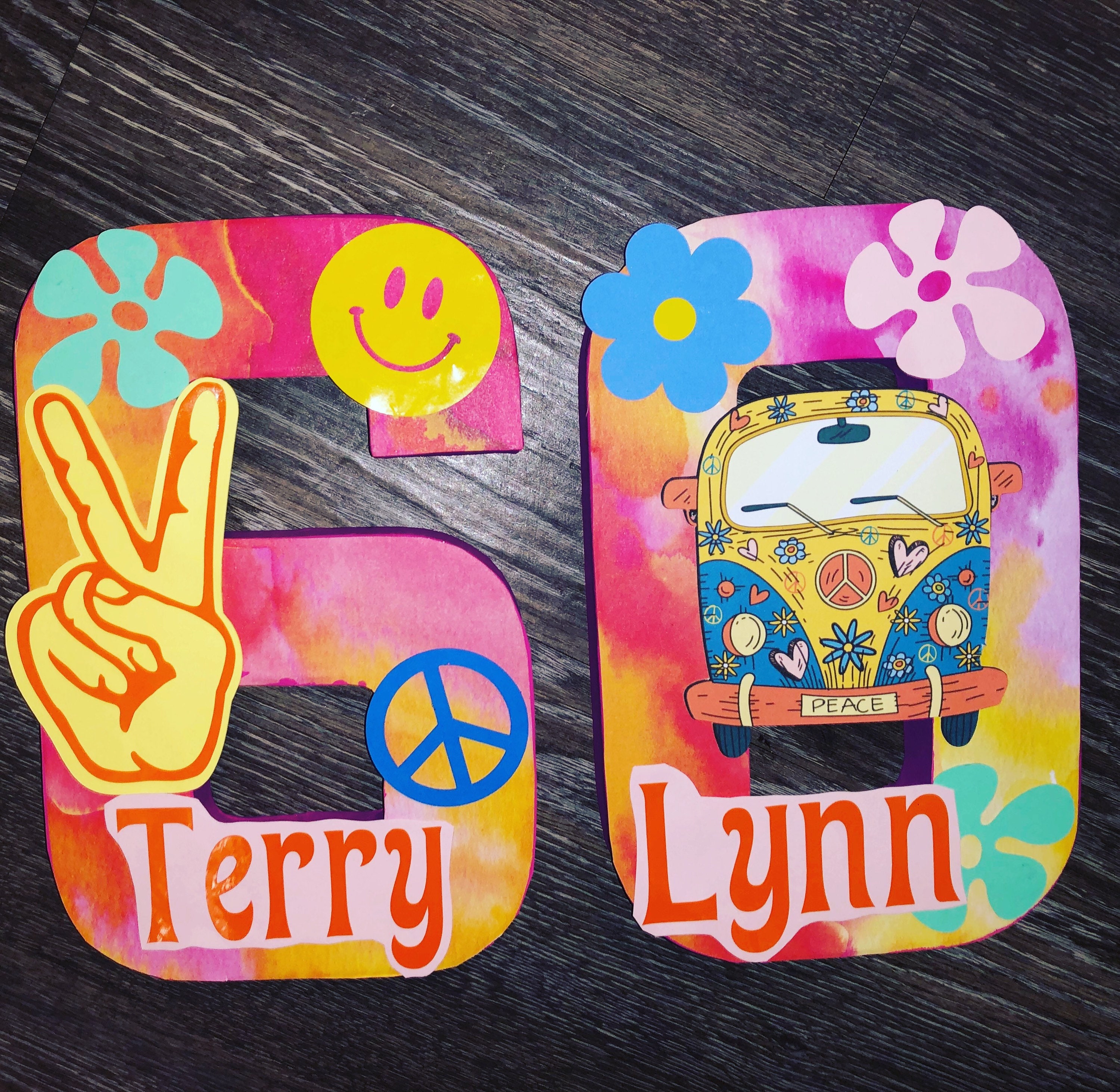 70s Cake Table Numbers 60s Party 70s Party Hippie Party | Etsy