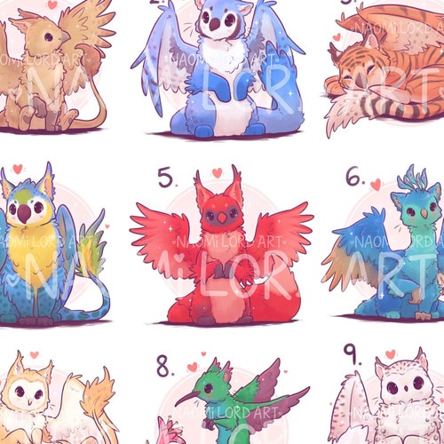 Cute RPG Class Animals Stickers And/ or Prints 6x6 or | Etsy