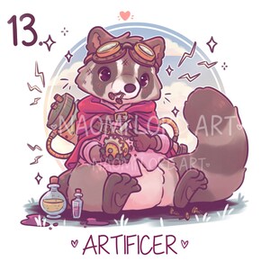 Cute RPG Class Animals Stickers And/ or Prints 6x8 or 8x10 Approx Bard ...