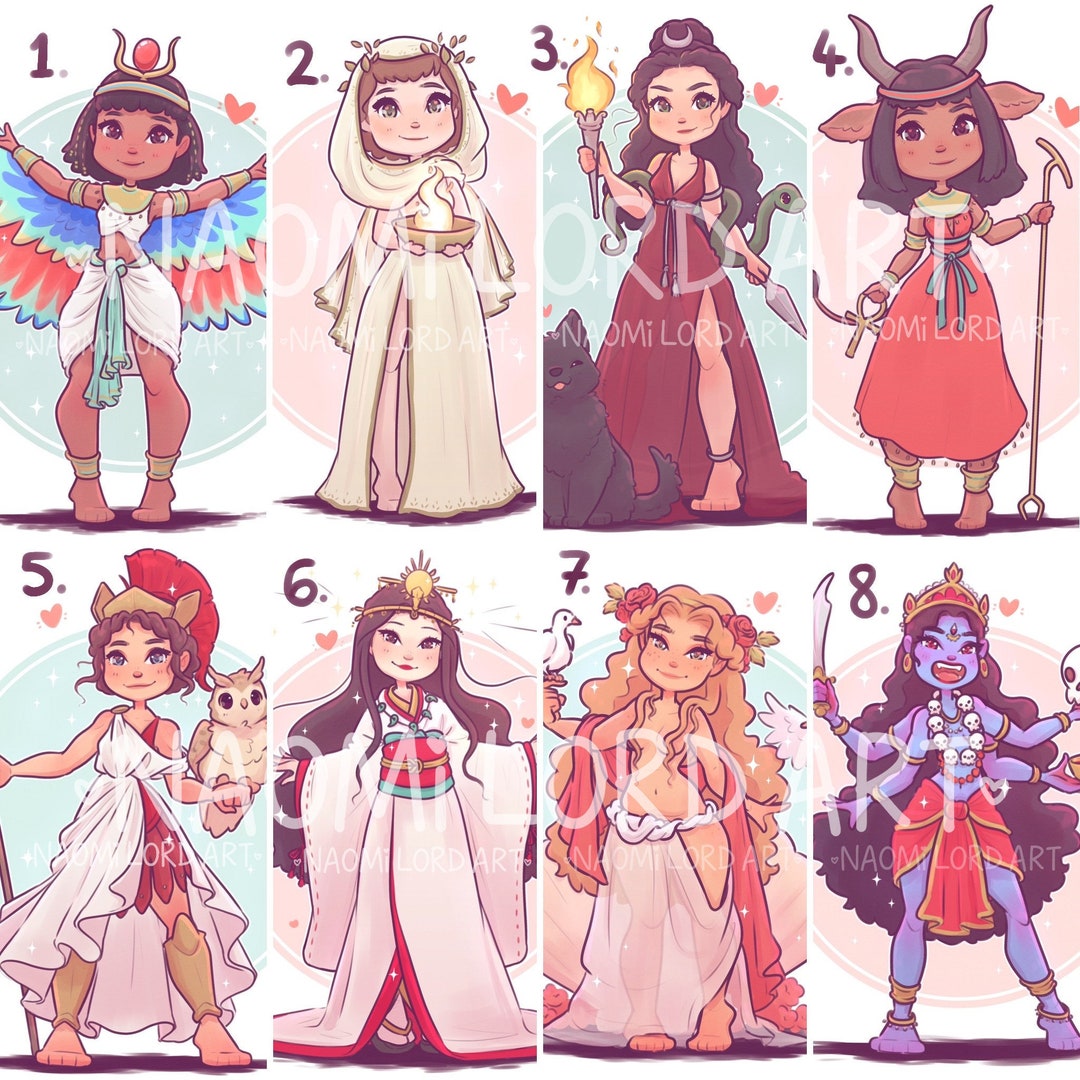 Cute Goddesses Pt 2 Stickers And/ or Prints 6x6 or 8x8 Approx Isis ...