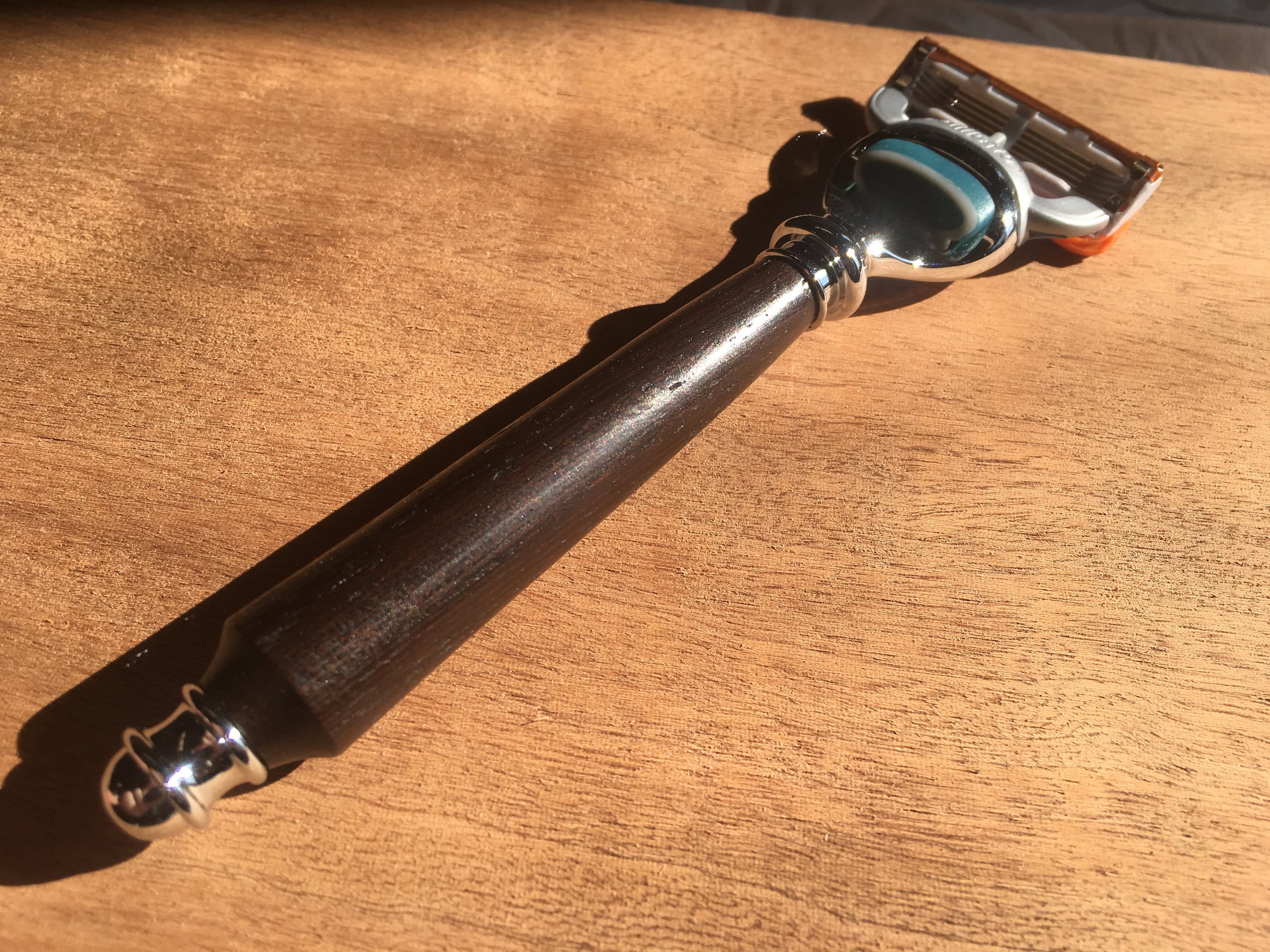 Wooden Gillette Fusion Razor — BMM Workshop