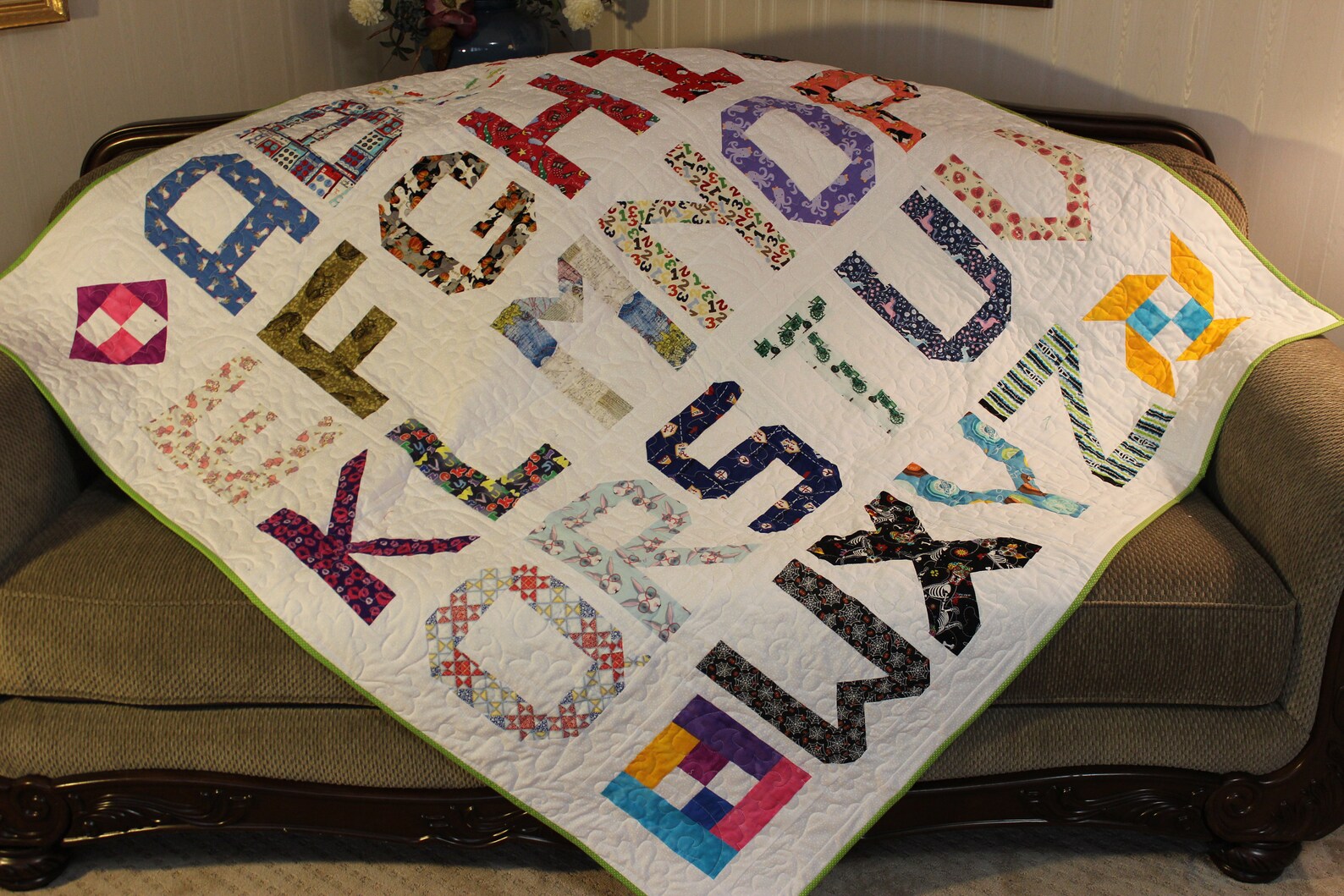 ABC Quilt Alphabet Quilt Baby Quilt Toddler Quilt Handmade | Etsy