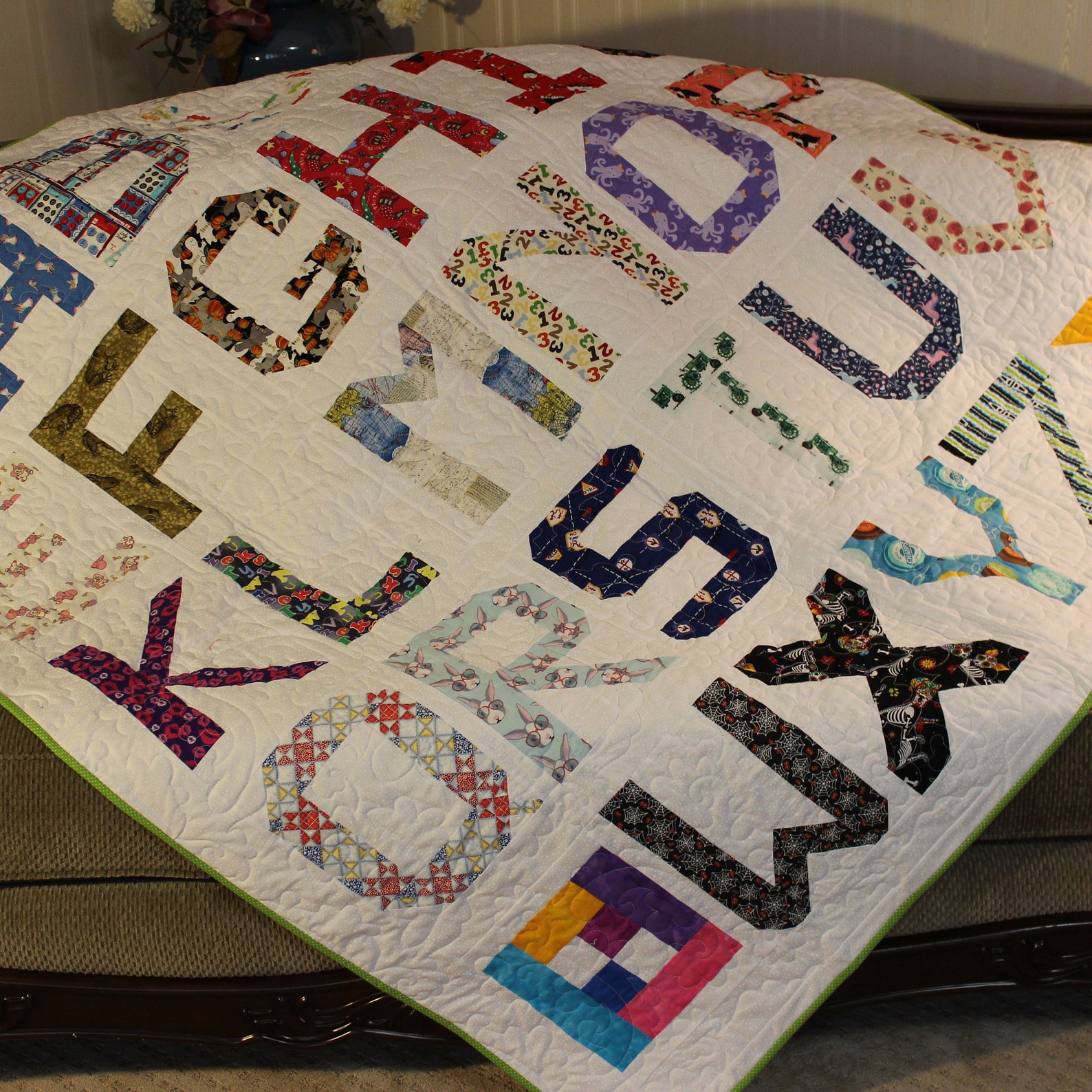 ABC Quilt Alphabet Quilt Baby Quilt Toddler Quilt Handmade | Etsy