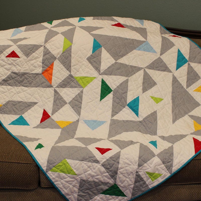 Geometric Quilt - Etsy