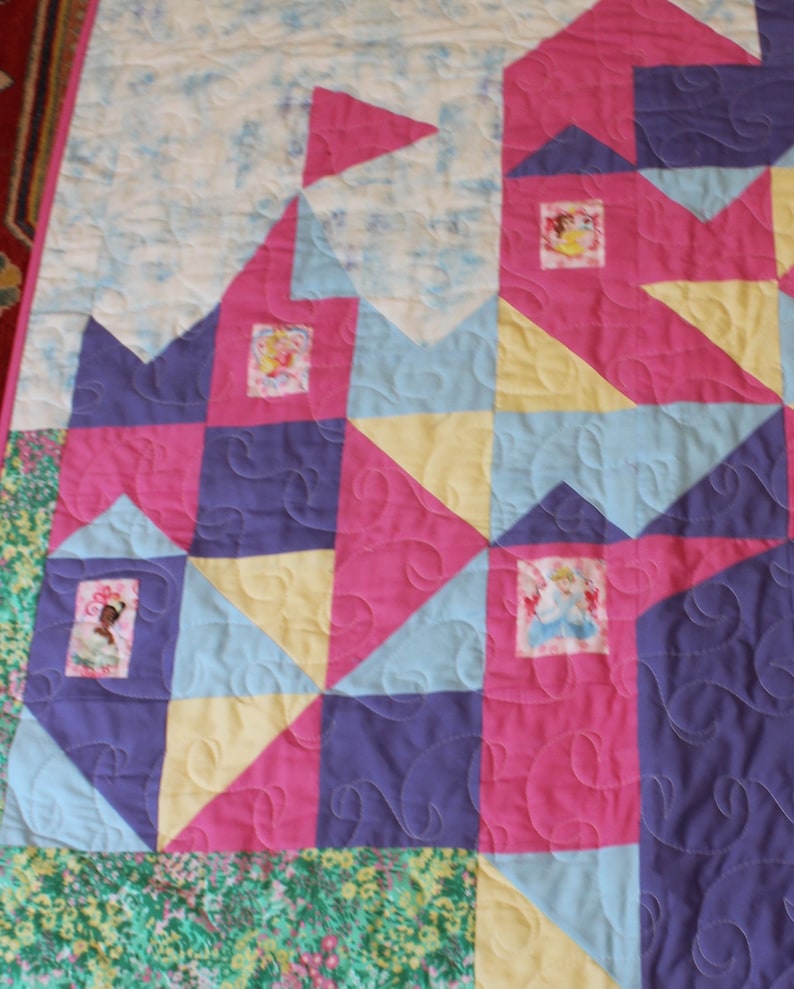 Handmade Castle Quilt: Bright Cotton Toddler Bedding (44x58) - Etsy