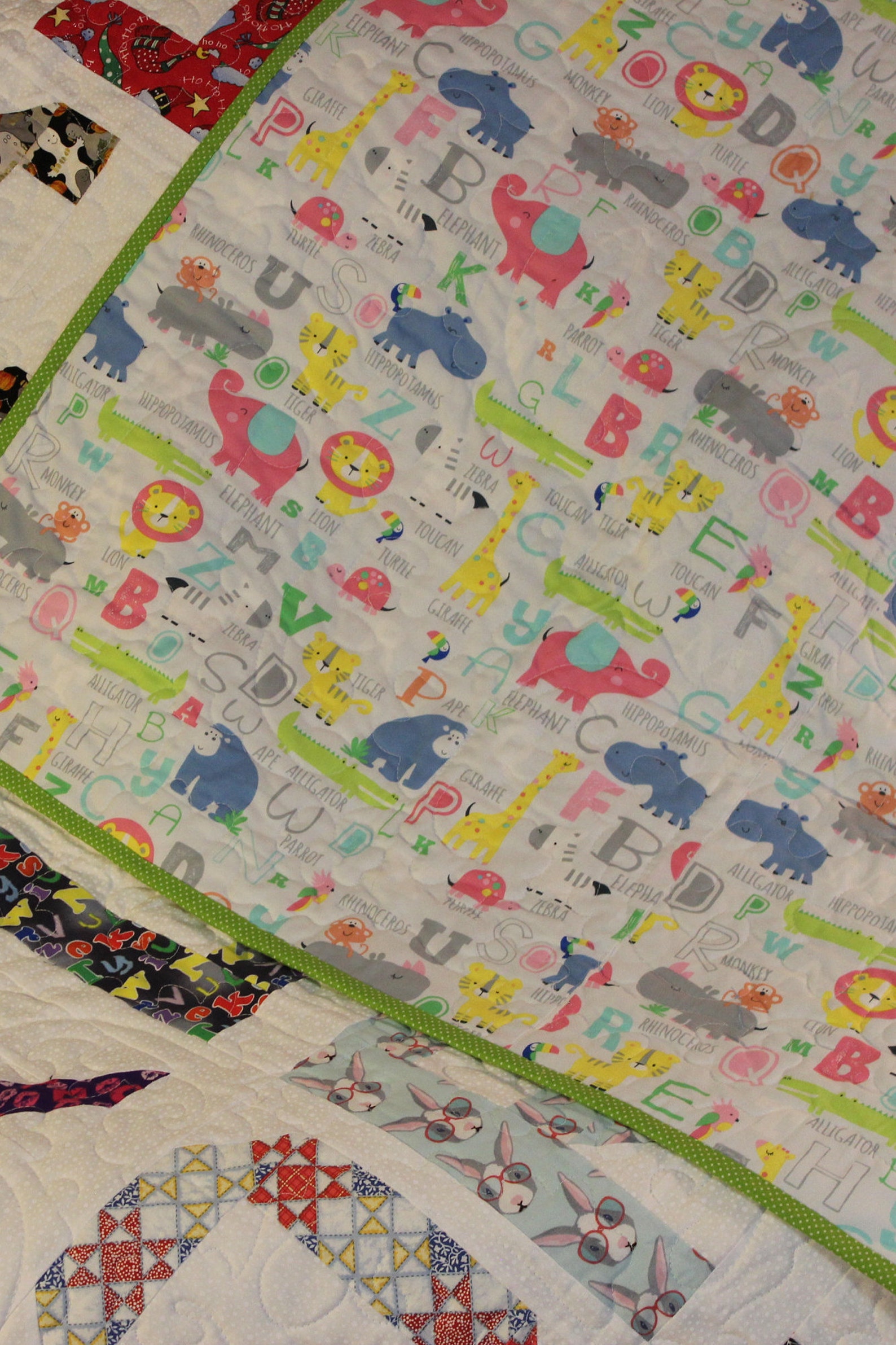 ABC Quilt Alphabet Quilt Baby Quilt Toddler Quilt Handmade | Etsy