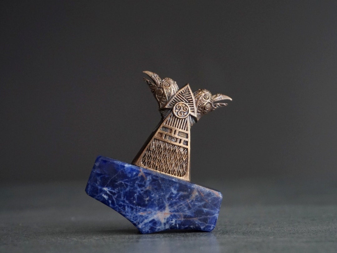 Viking Pendant for Men. Huginn and Muninn Mjolnir. Sodalite Pendant ... Viking Pendant for Men. Huginn and Muninn Mjolnir. Sodalite Pendant ...