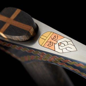 Premium Inlay Celtic Axe. Viking-style Bearded Blade With Warrior ...