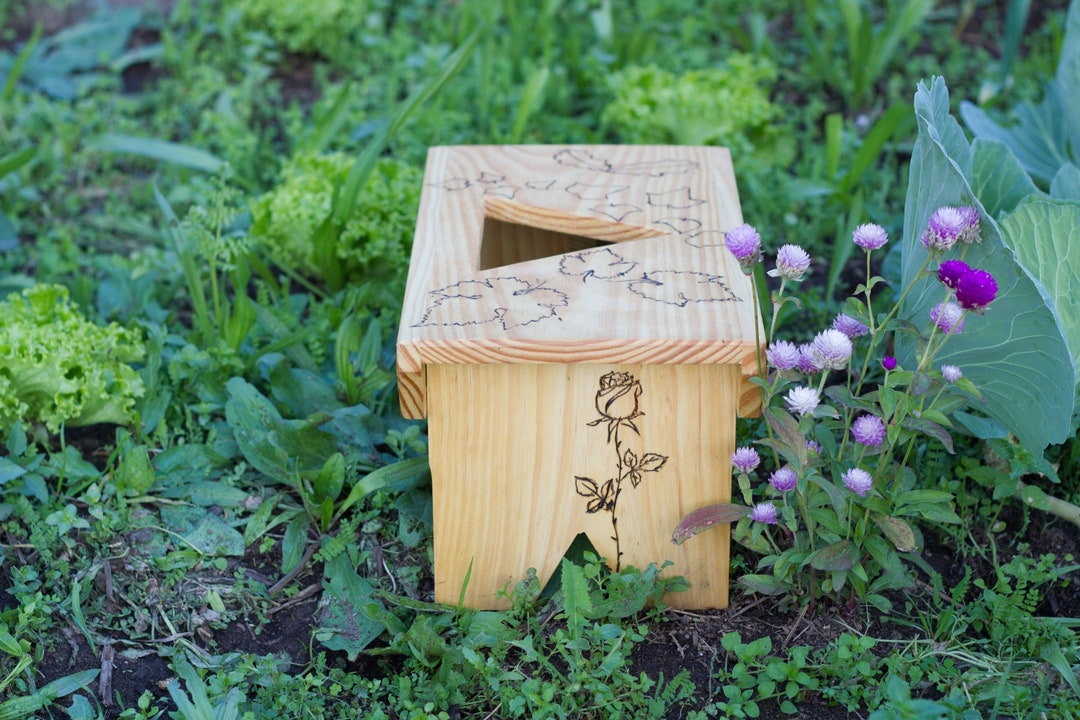 Yoni Steaming & Meditation Bench | Handcrafted Pine Chair With ...