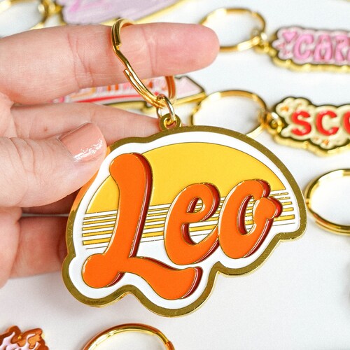 Leo Zodiac Keychain | Etsy