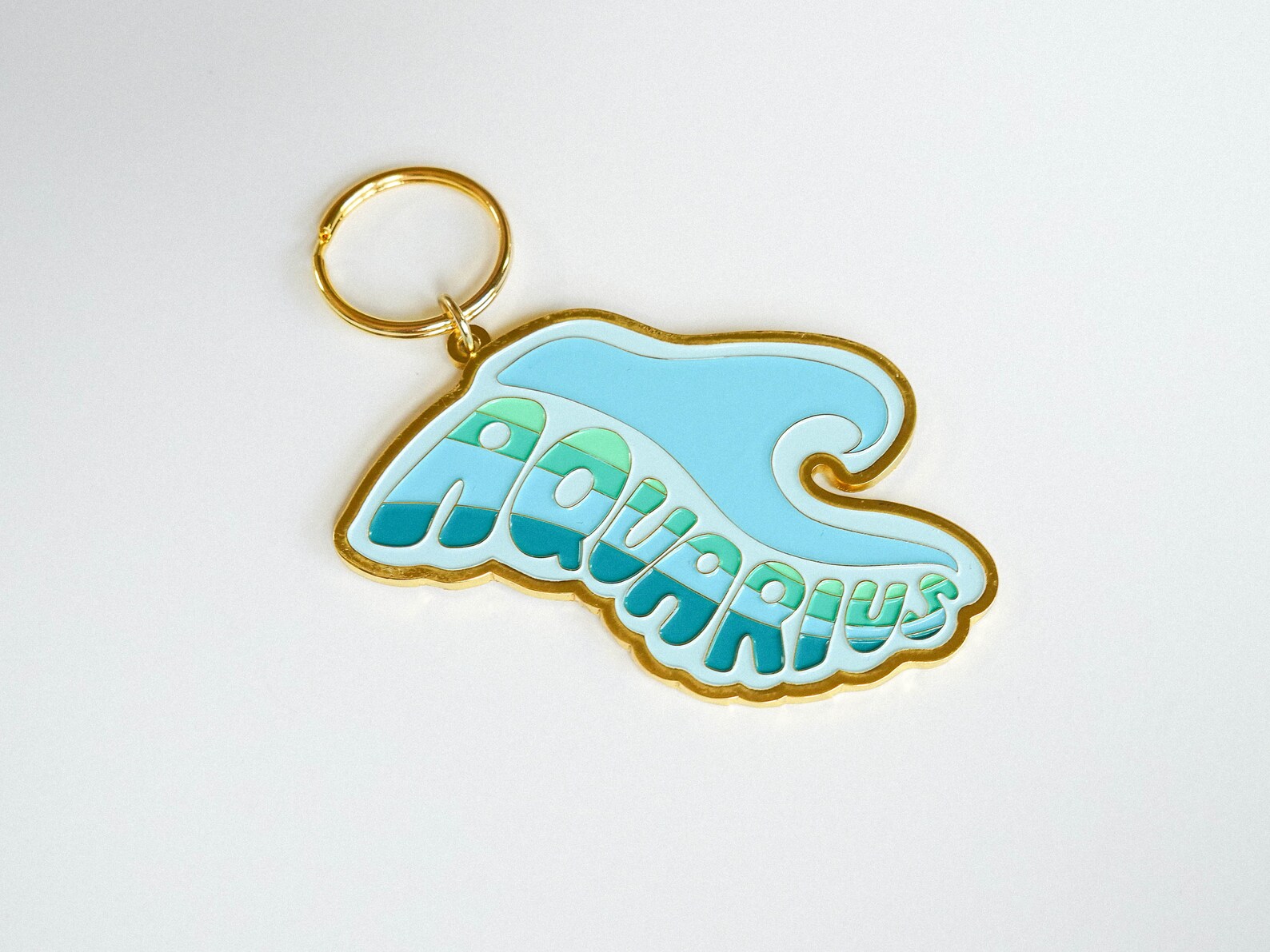 Aquarius Zodiac Keychain - Etsy
