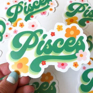 Pisces Zodiac Sticker - Etsy