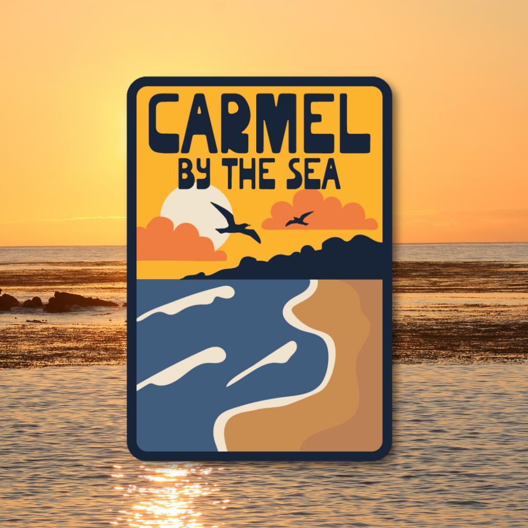 Carmel by the Sea California Travel Sticker - Etsy