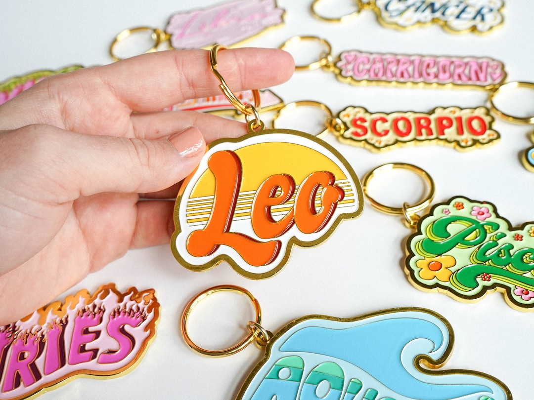 Leo Zodiac Keychain - Etsy