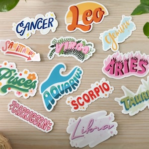 Pisces Zodiac Sticker - Etsy