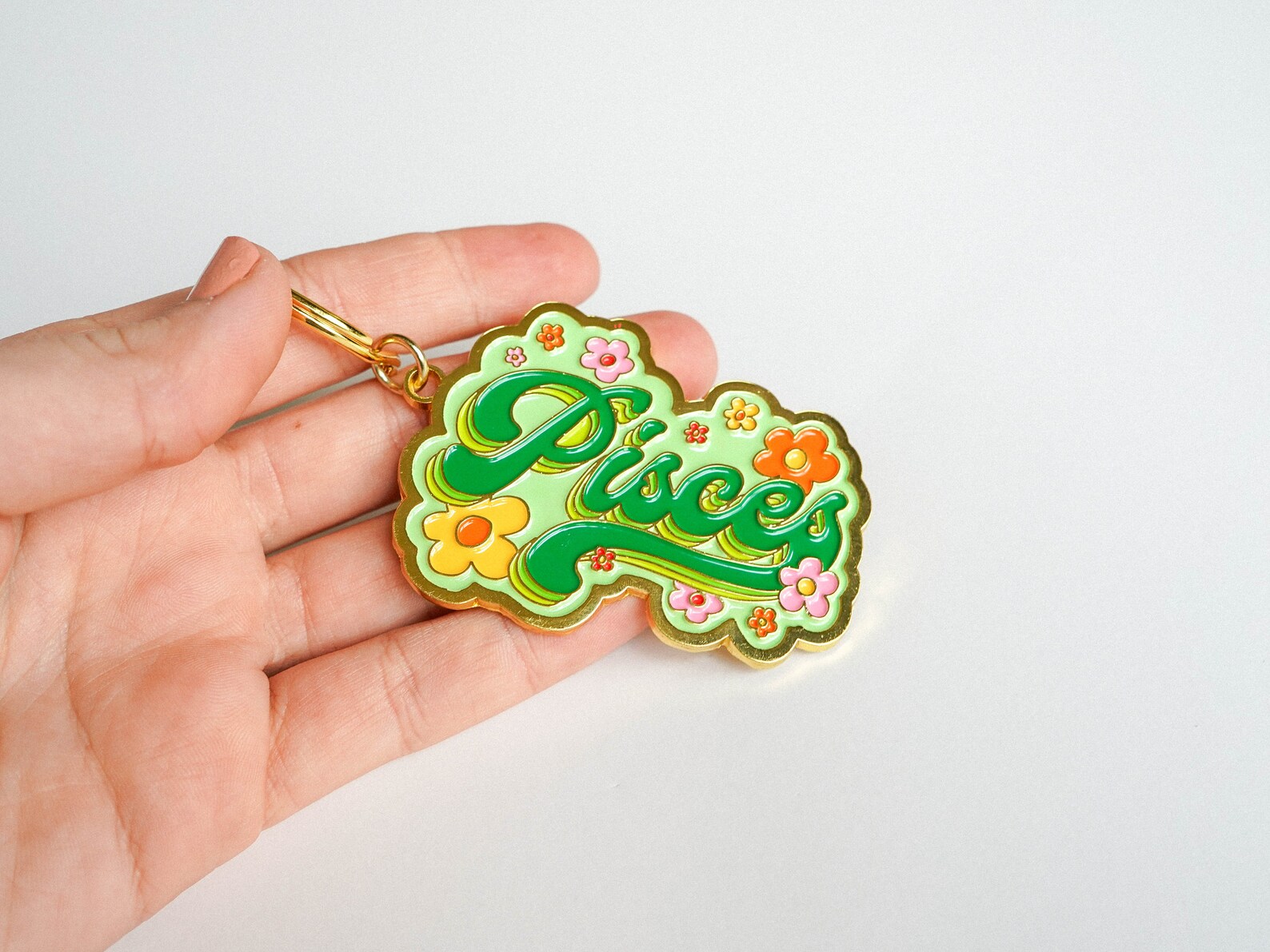 Pisces Zodiac Keychain - Etsy