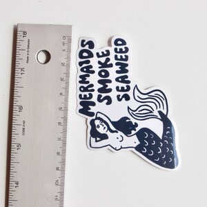 Mermaids Smoke Seaweed Sticker - Etsy